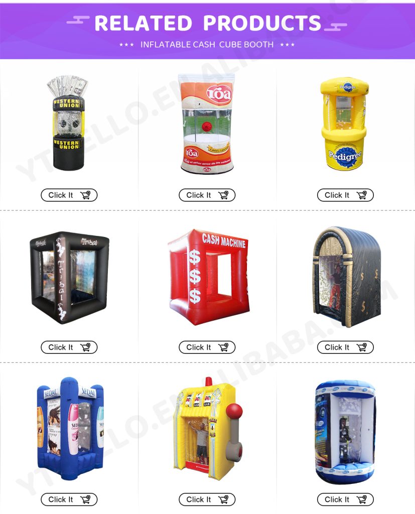 Inflatable Cash Vault Grab Cash Cube Money Machine Inflatable ...