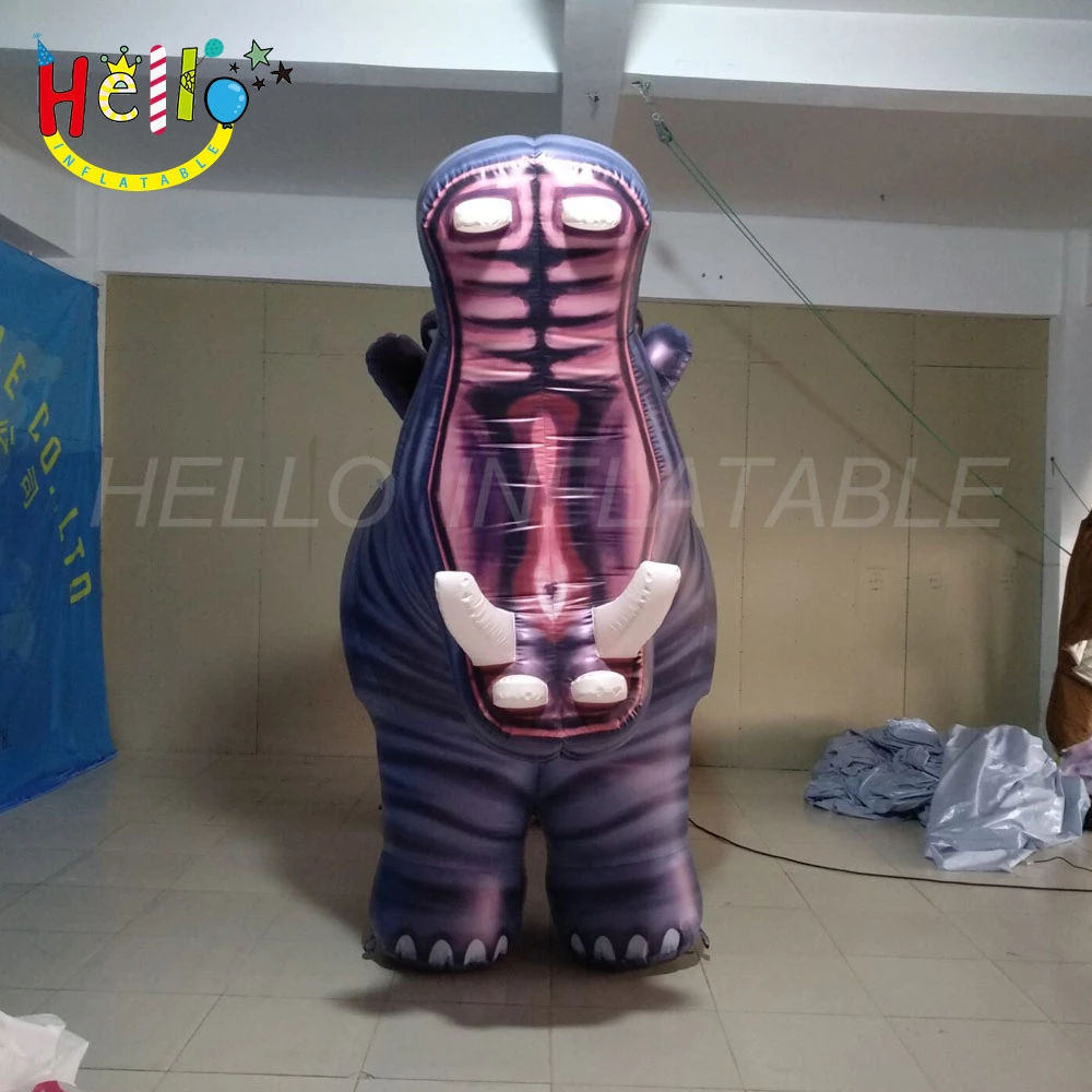 Décoration gonflable publicitaire pour zoo Hippopotame gonflable géant ...