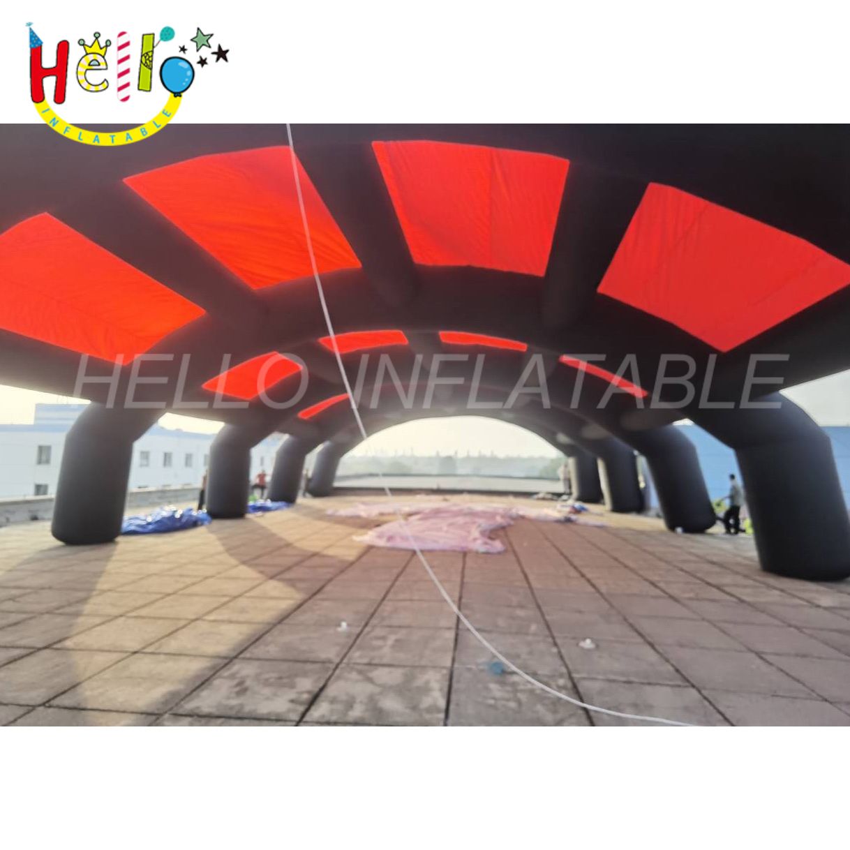 Inflatable Black Tent - Hello Inflatables