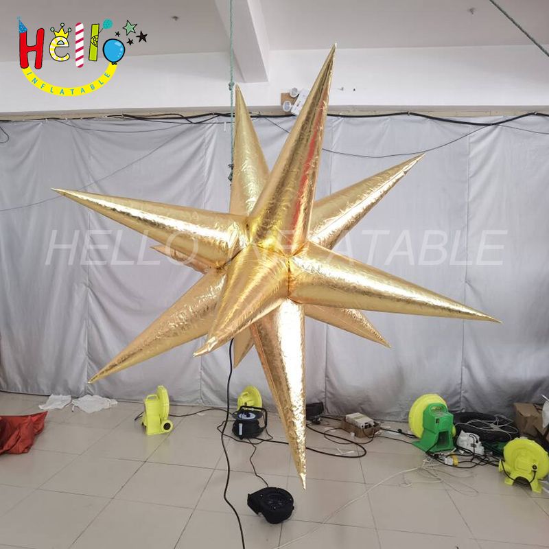 Customized Inflatable Stage Decoration Hanging Yellow Inflatable Star ...