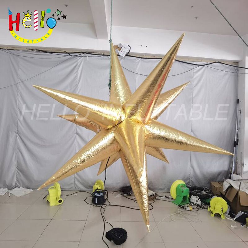 Customized Inflatable Stage Decoration Hanging Yellow Inflatable Star ...