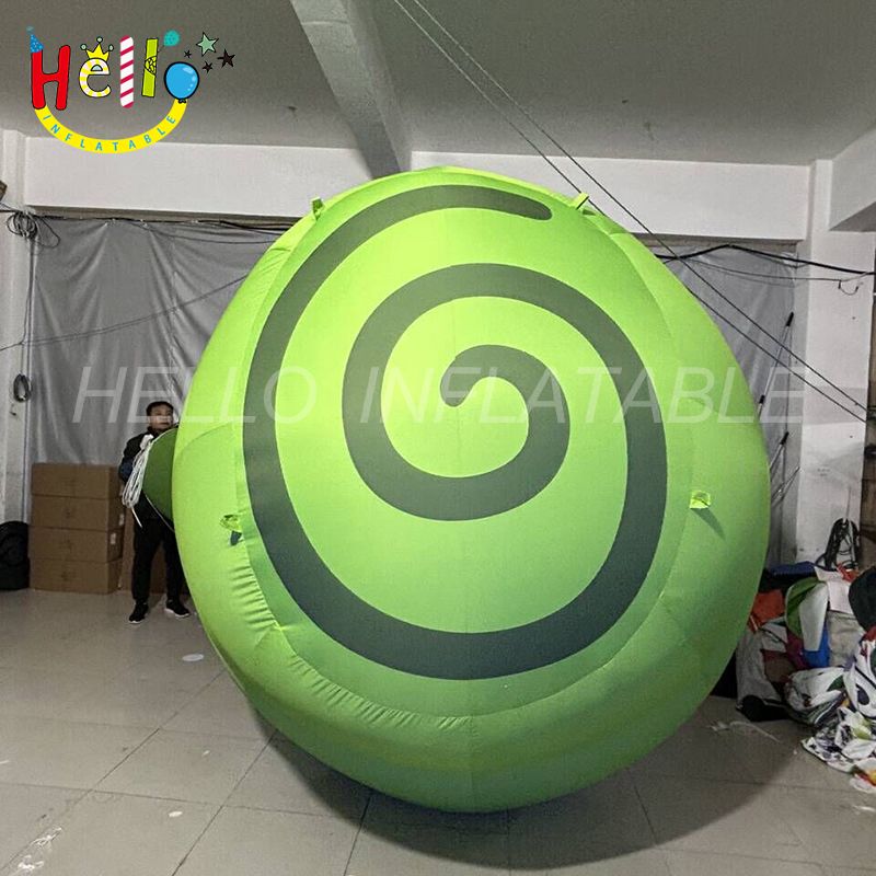 Hot Sale Giant Inflatable Cartoon Model Green Inflatable Ball With Led ...