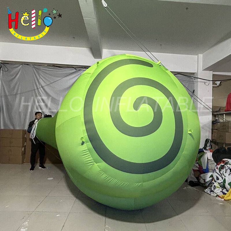 Hot Sale Giant Inflatable Cartoon Model Green Inflatable Ball With Led ...