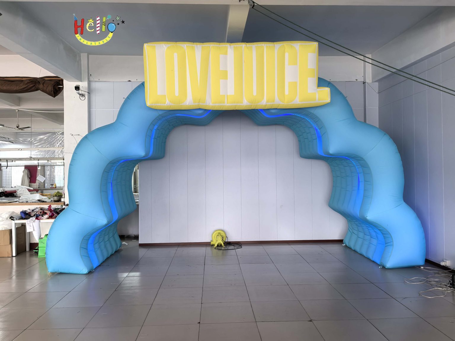 Blue LOVE JUICE Channel Balloon 4.5 Meters Wide 2 Meters Deep 3 Meters ...