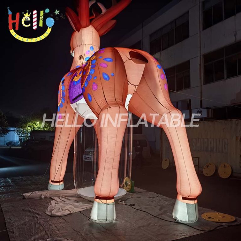 Christmas Inflatable LED Reindeer Lighted Blow up Elk Outdoor Yard Home ...