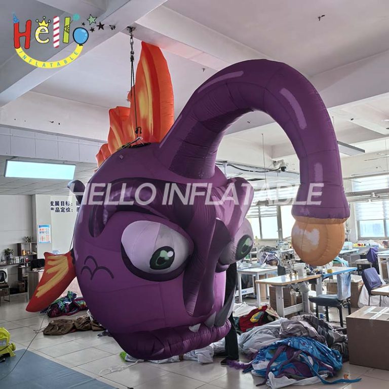 Giant Inflatable Lanternfish Puppet with LED Light Air Blow Octopus ...